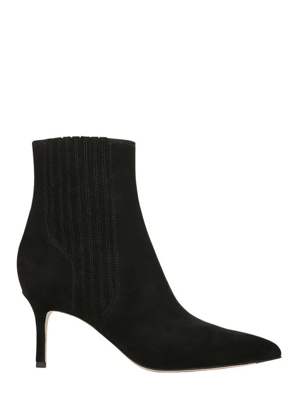 Veronica Beard Lisa Suede Ankle Booties - Black