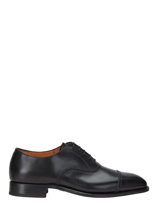 Ralph Lauren Denver Cap-toe Oxfords - Black