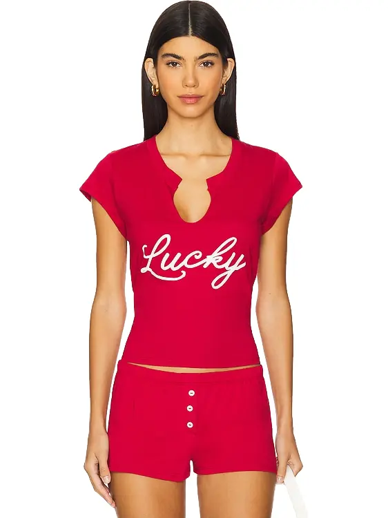 BELLA VENICE Lucky Tee - Red