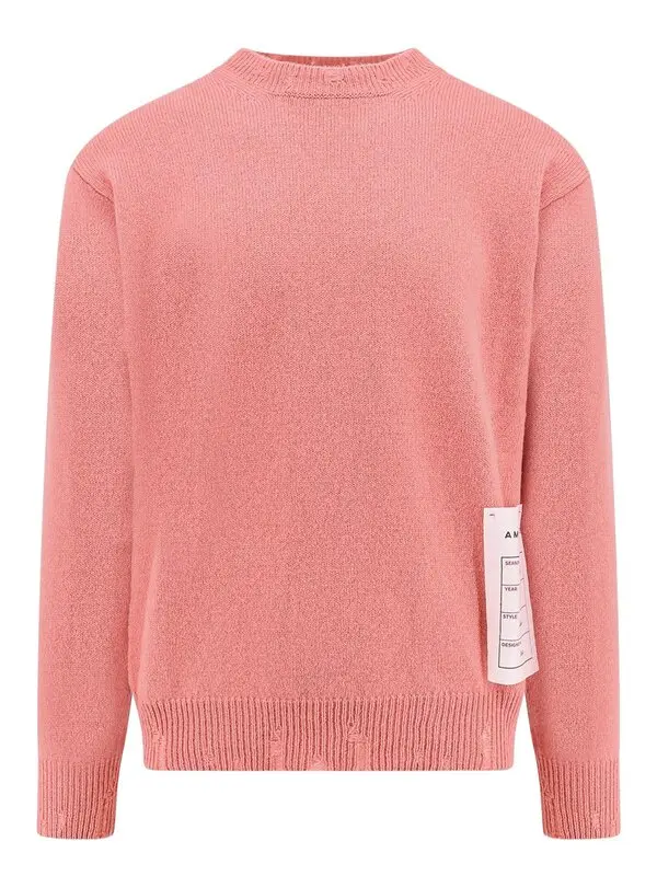 AMARANTO Wool And Cashmere Sweater With Logo - Pink