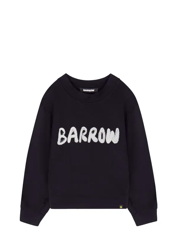 BARROW Logo-print Cotton Sweatshirt - Black