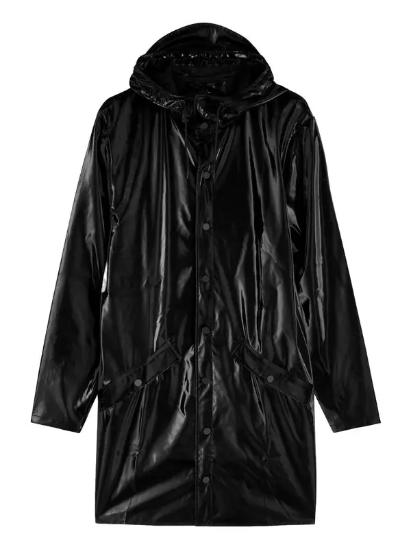 Rains Hooded Waterproof Jacket - Black