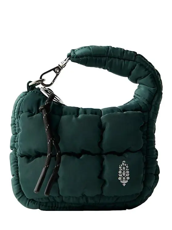 Free People Quilted Micro Pouch - Evergreen