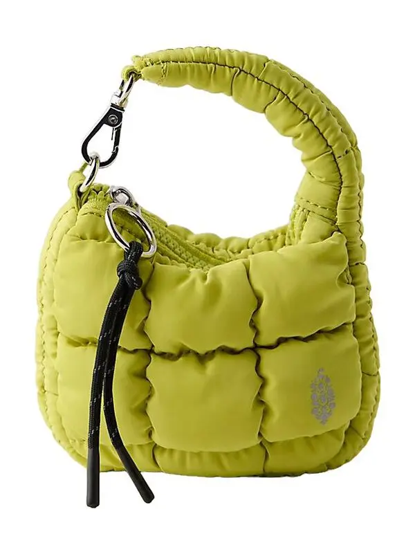 Free People Quilted Micro Pouch - Honeydew