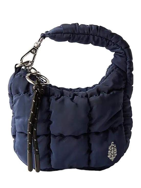Free People Quilted Micro Pouch - Navy Baby