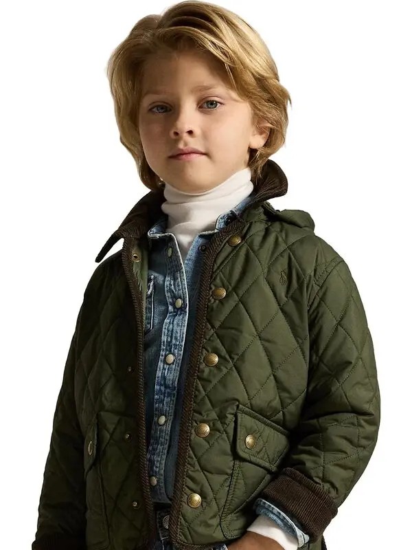 Ralph Lauren Hooded Barn Jacket - Company Olive