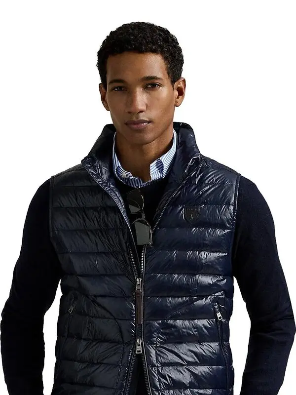 Ralph Lauren The Stewart Glossed Down Vest - Collection Navy Glossy