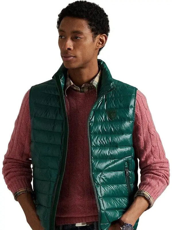 Ralph Lauren The Stewart Glossed Down Vest - Hunter Green Glossy