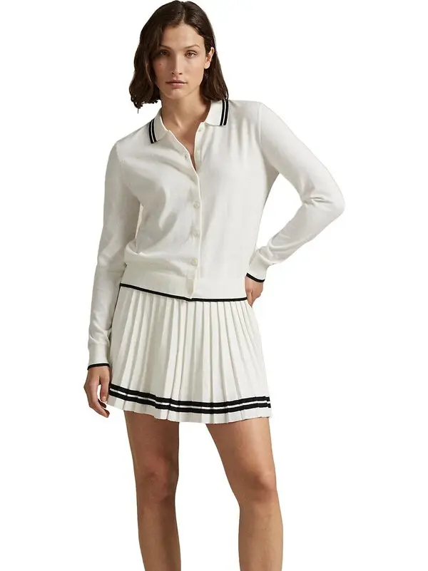 Ralph Lauren Pleated Cricket Skort - White Splash/polo Black