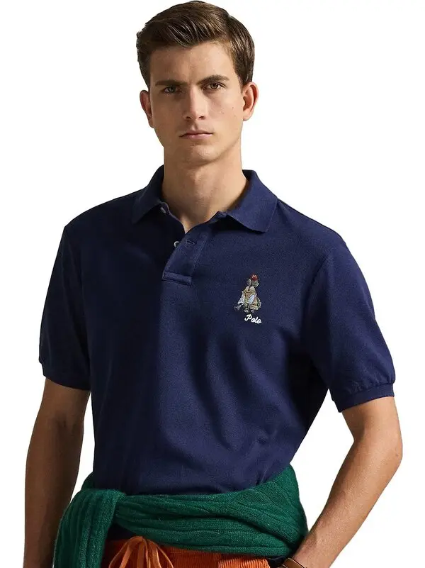 Ralph Lauren Classic Fit Dog-embroidered Polo Shirt - Newport Navy