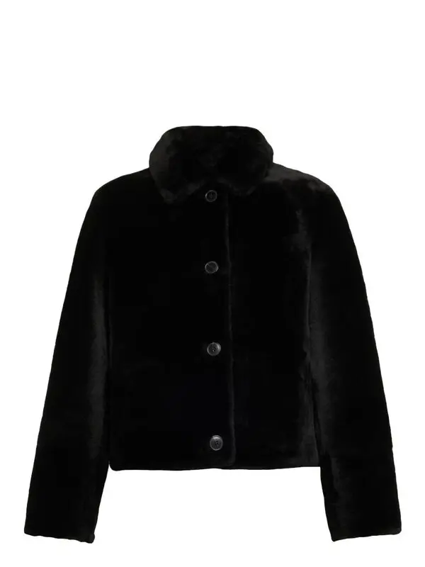 YVES SALOMON Tailored Shearling Coat - Noir