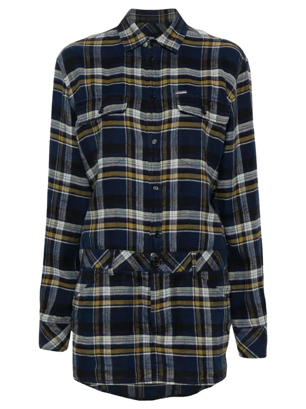 Dsquared2 Plaid-check Mini Dress - Blue