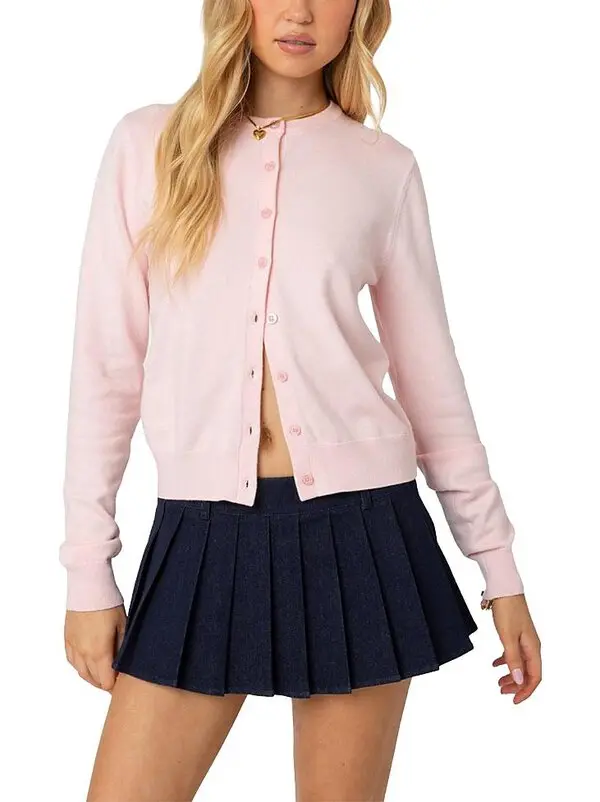 EDIKTED Shlo Knitted Cardigan - Bright Pink