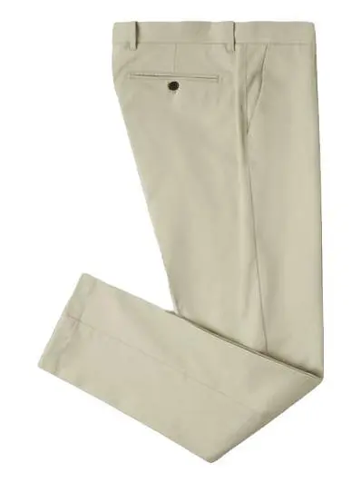 Robert Talbott Douglas Brushed Cotton Chino Pant - Pebble