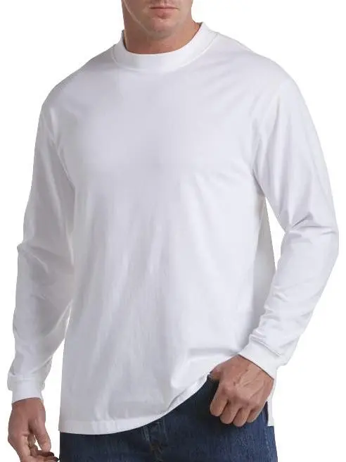 HARBOR BAY BY DXL Long-sleeve Moisture-wicking Shirt - White