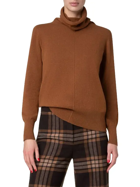 Akris Cowl Neck Cashmere Sweater - Vicuna