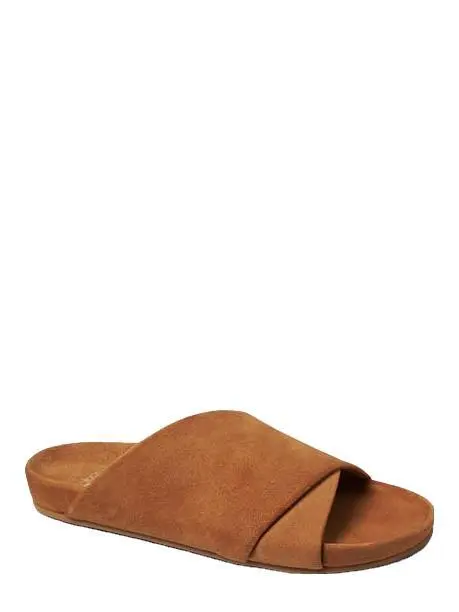 Beek Kea Suede Slides - Caramel