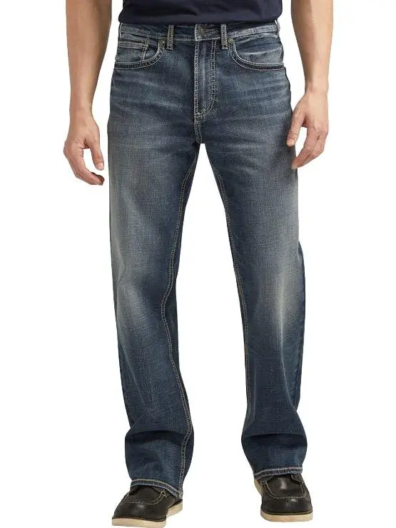 SILVER JEANS CO. Gordie Relaxed Straight Leg Jeans - Indigo