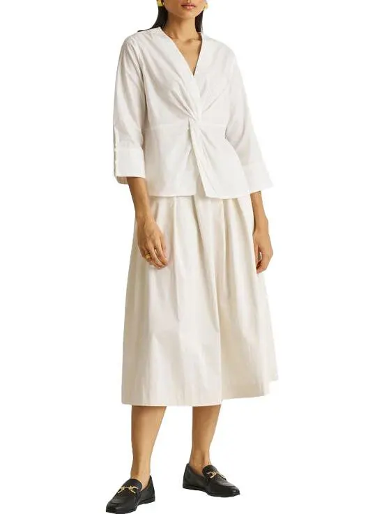 REISTOR Front Twist Top - Coconut White