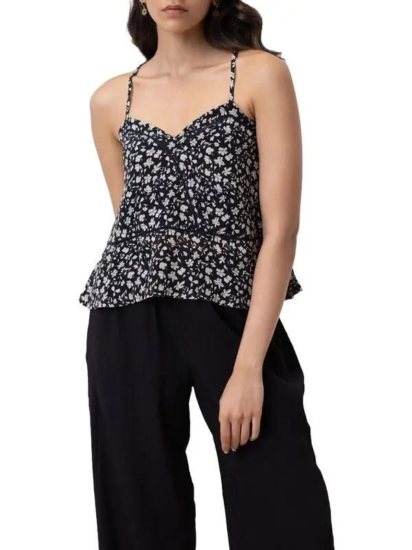 REISTOR V-neck Camisole With Lace - S26/monochrome Medley