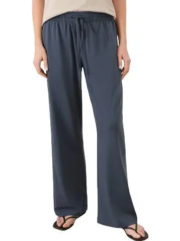 PACT Luxe Essential Wide Leg Pant - Steel Blue