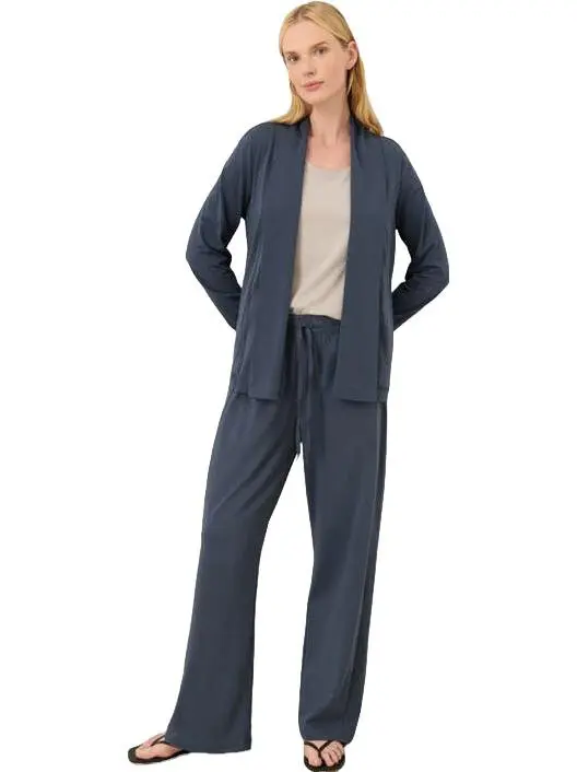 PACT Luxe Essential Wide Leg Pant - Steel Blue