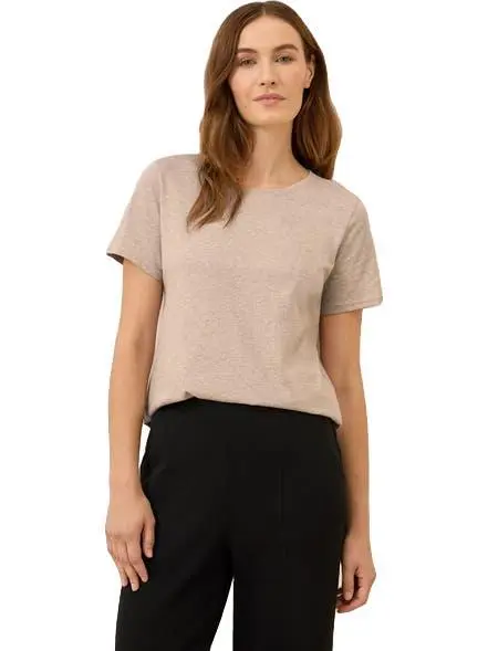 PACT Organic Cotton Softspun Crew Neck Tee - Flax Heather