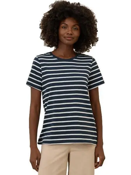 PACT Organic Cotton Softspun Crew Neck Tee - Monterey Stripe