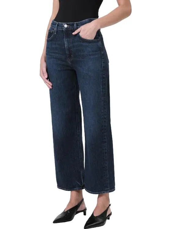 AGOLDE Ren High-waisted Wide-leg Jeans - Echo