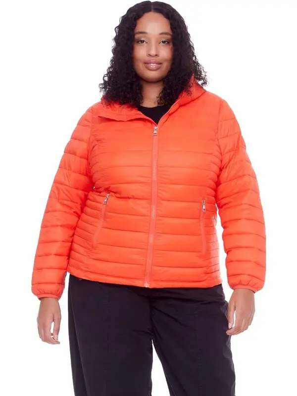 ALPINE NORTH Yoho Lightweight Packable Puffer Jacket - Tangerine