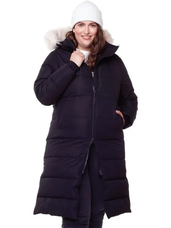 ALPINE NORTH Kluane Vegan Down Ultra Long Winter Parka - Black