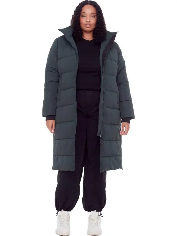 ALPINE NORTH Vegan Down Ultra Long Winter Parka - Green