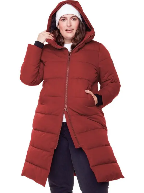 ALPINE NORTH Kluane Vegan Down Ultra Long Winter Parka - Red