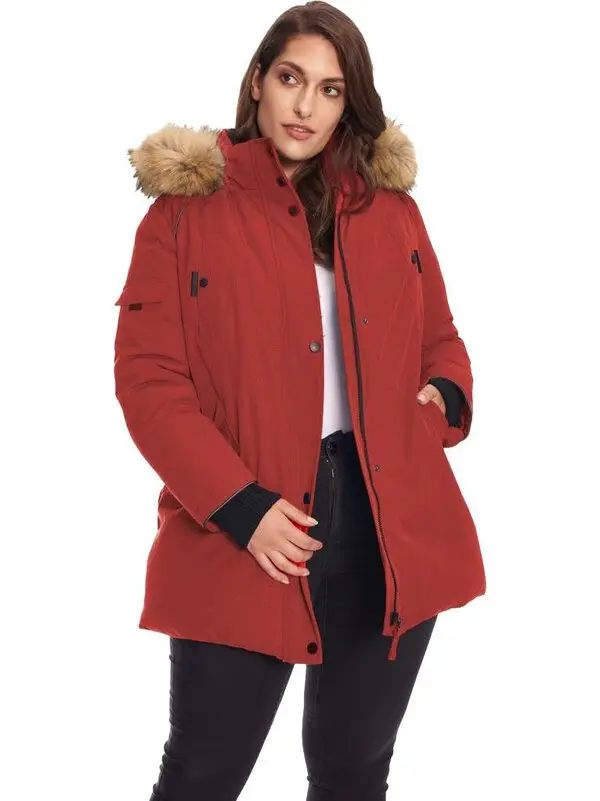 ALPINE NORTH Glacier Vegan Down Winter Parka Jacket - Crimson