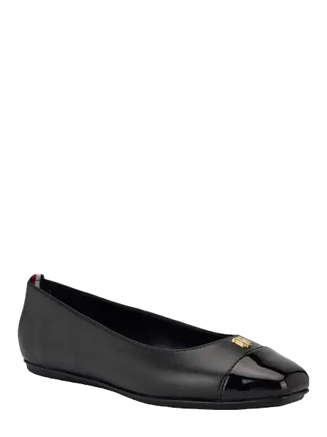 Tommy Hilfiger Bekim Cap-toe Flat - Black