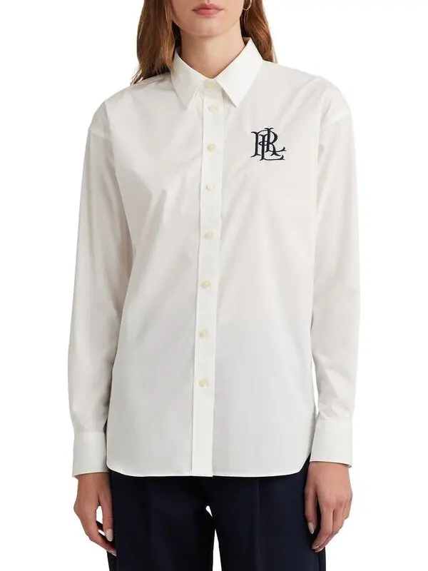 Ralph Lauren Relaxed Fit Stretch Cotton Shirt - White