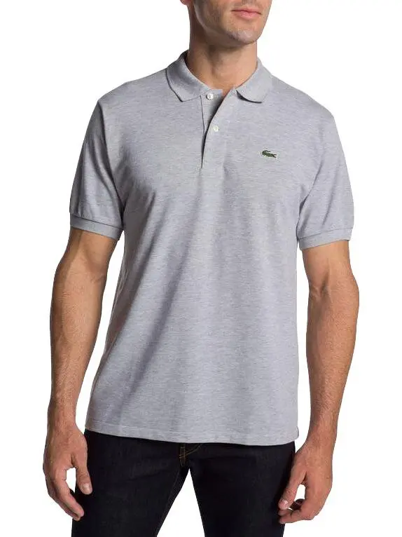 Lacoste Chine' Piqué Polo - Argent Grey