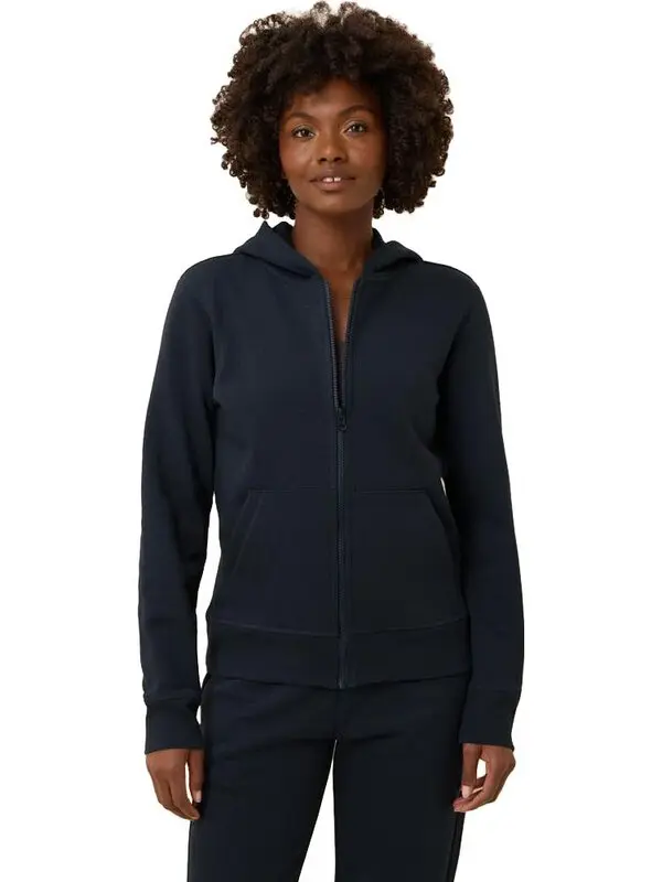 PACT Organic Cotton Brushed Fleece Zip Hoodie - Midnight Blue