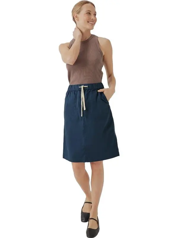 PACT Organic Cotton Twill Skirt - French Navy