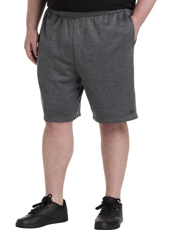 REEBOK Big & Tall Performance Fleece Shorts - Pitchgrey Heather
