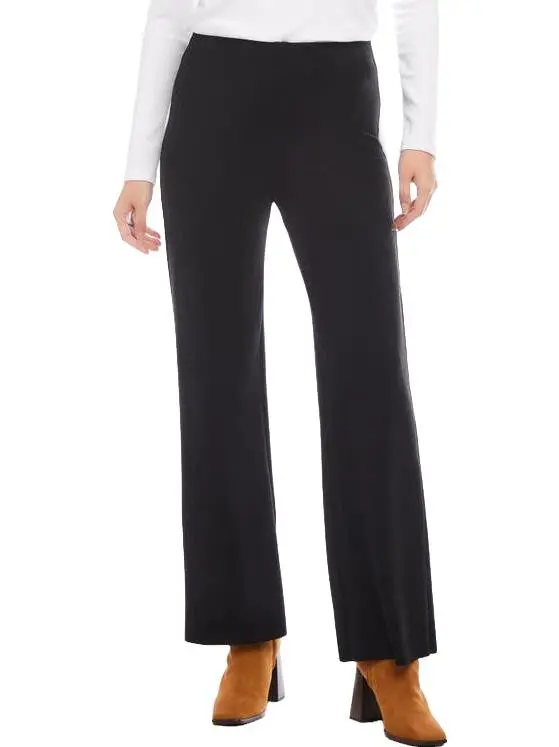 Karen Kane Faux Suede Wide Leg Pants - Black