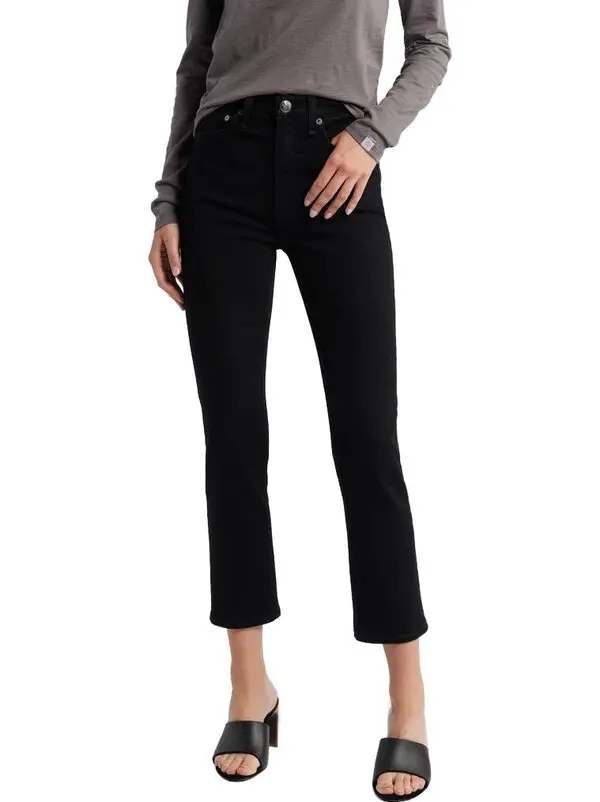 Rag & Bone Flexi Wren High Waist Ankle Slim Jeans - Black