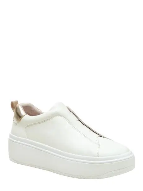 Linea Paolo Golde Platform Sneakers - White/gold