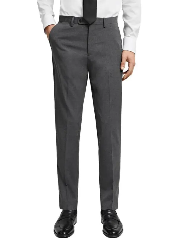 Mango Slim Fit Dress Pants - Grey