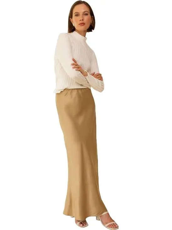 WHIMSY + ROW Marni Maxi Skirt - Gold