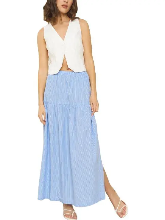 WHIMSY + ROW Millie Skirt - Blue  Stripe