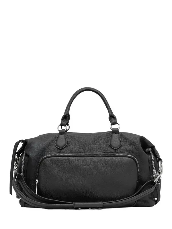 AIMEE Away We Go Leather Duffle Bag - Black