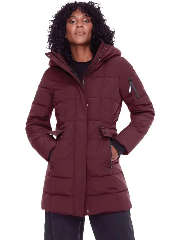 ALPINE NORTH Vegan Down Mid-length Parka Coat - Grape