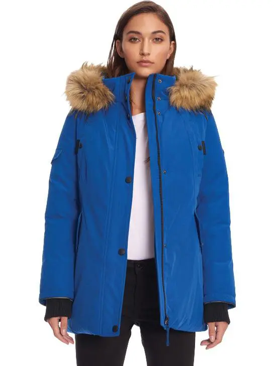 ALPINE NORTH Vegan Down Classic Winter Parka Jacket - Cobalt