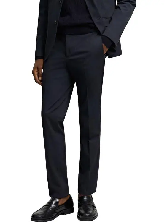 Mango Superslim Fit Suiting Pants - Navy